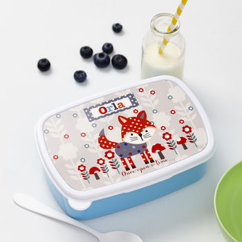 Personalised Playful Fox Lunch Box - Gift Factory