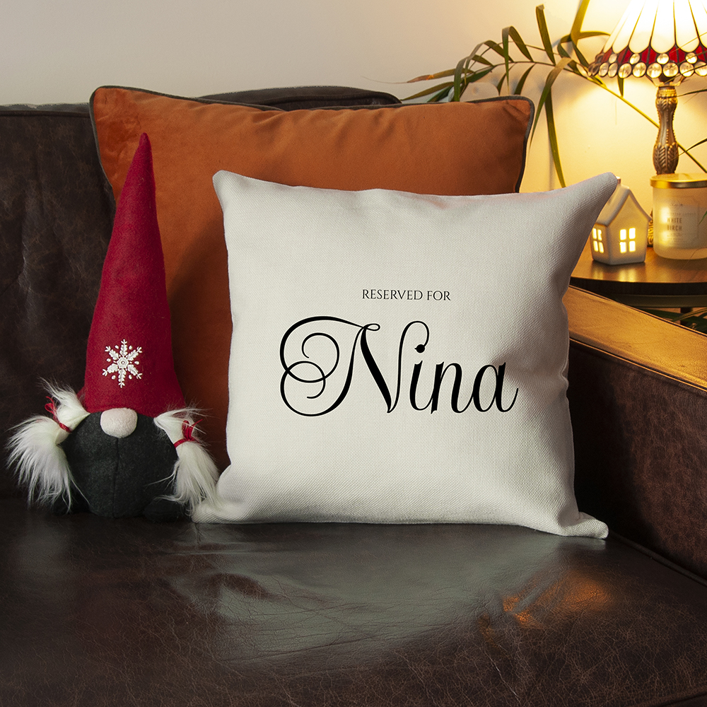 Personalised Elegant Script Cushion Cover - Gift Factory