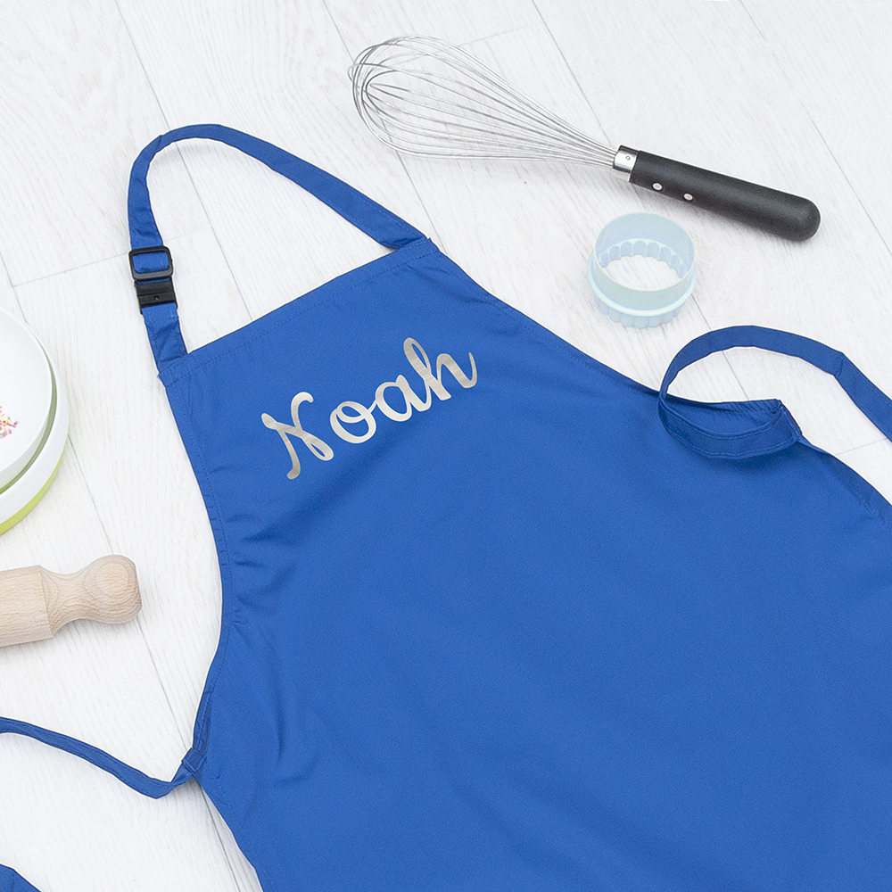 Personalised Children's Blue Waterproof Apron - Gift Factory