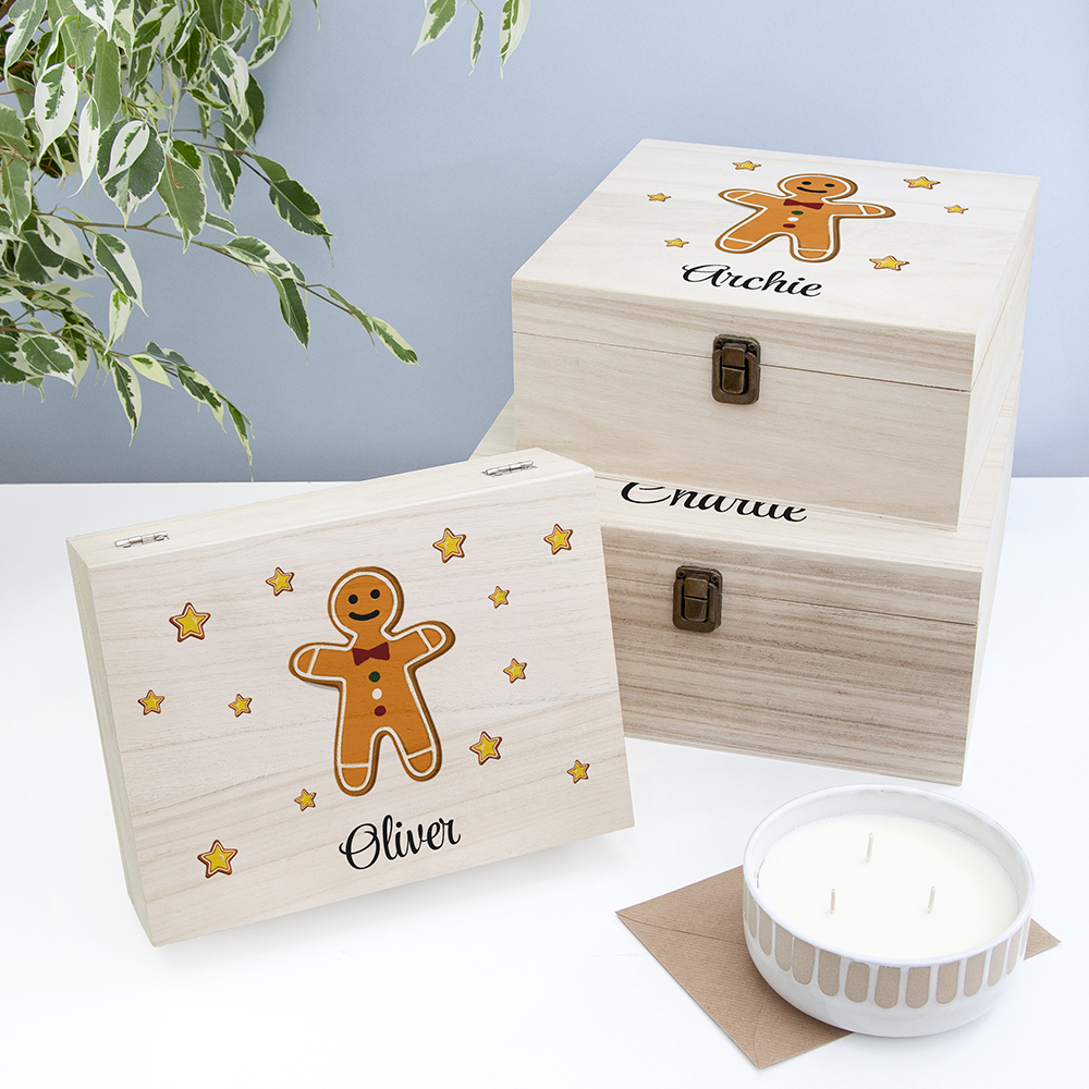 Personalised Gingerbread Man Christmas Eve Box - Gift Factory