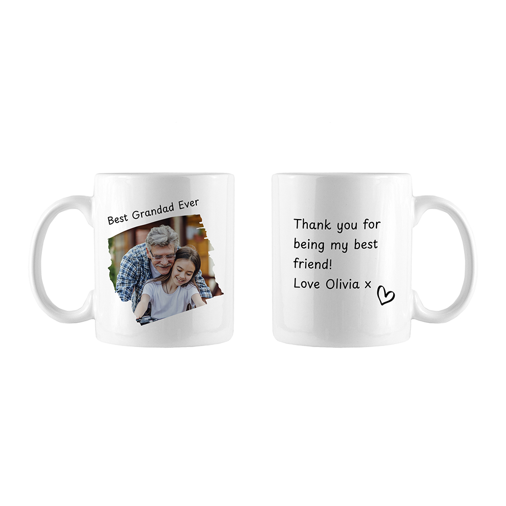Personalised Best Grandad Photo Mug - Gift Factory