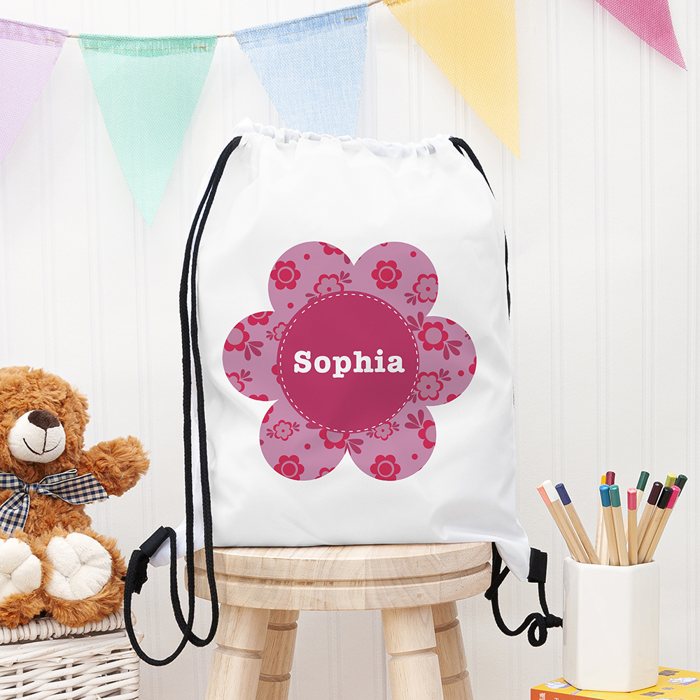 Personalised Flower Waterproof Swim Bag - Gift Factory
