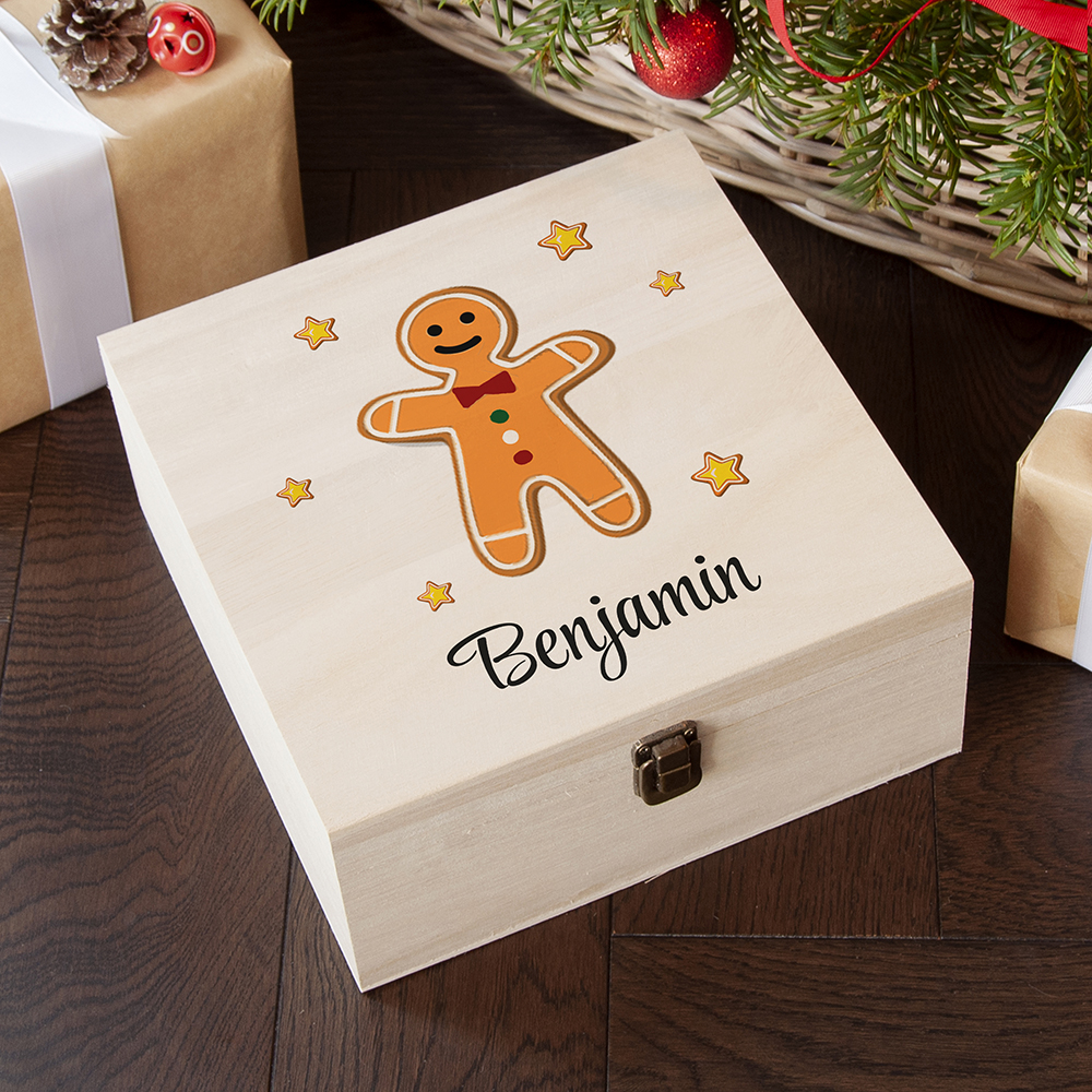 Personalised Gingerbread Man Christmas Eve Box - Gift Factory