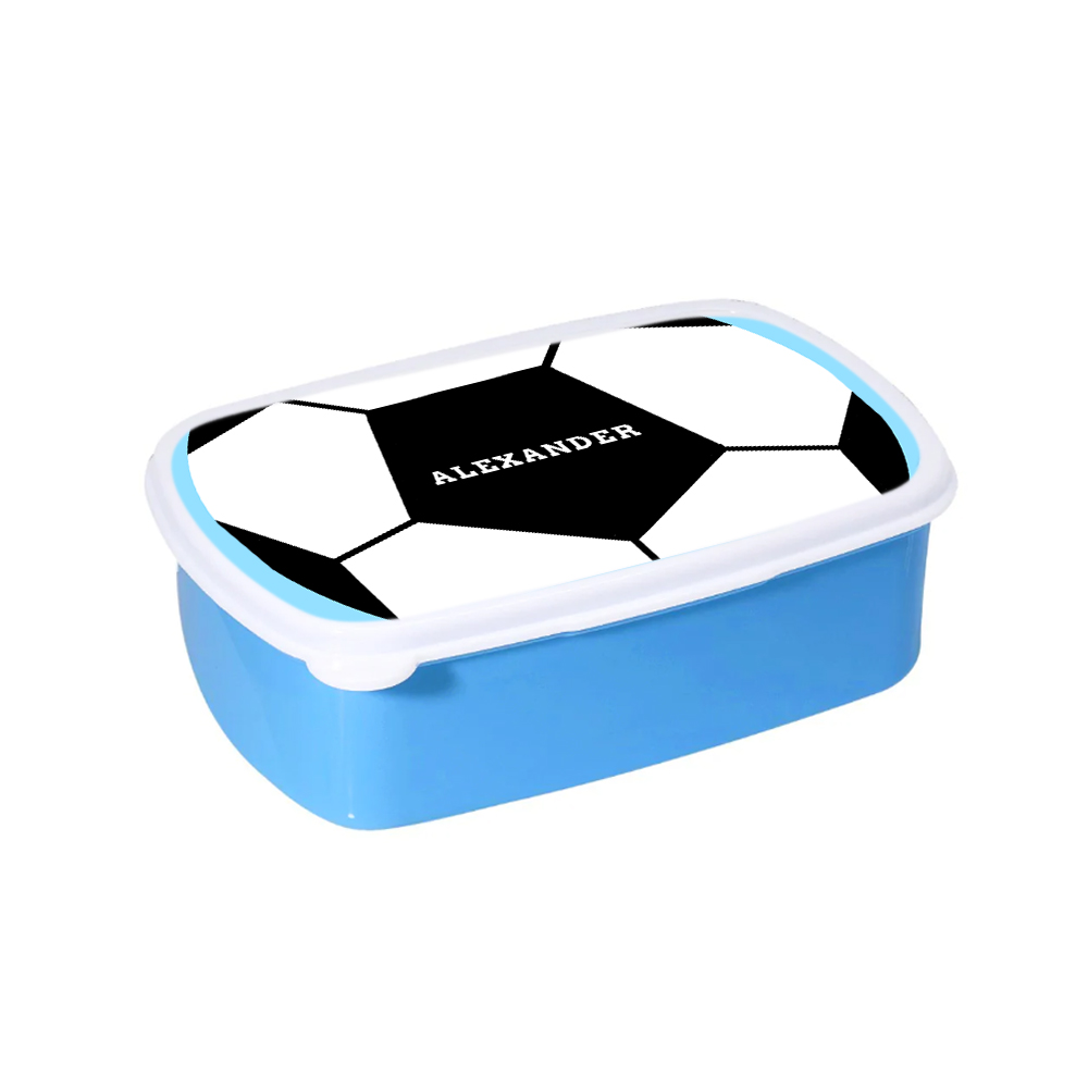 Personalised Kids Close Up Football Lunch Box - Gift Factory