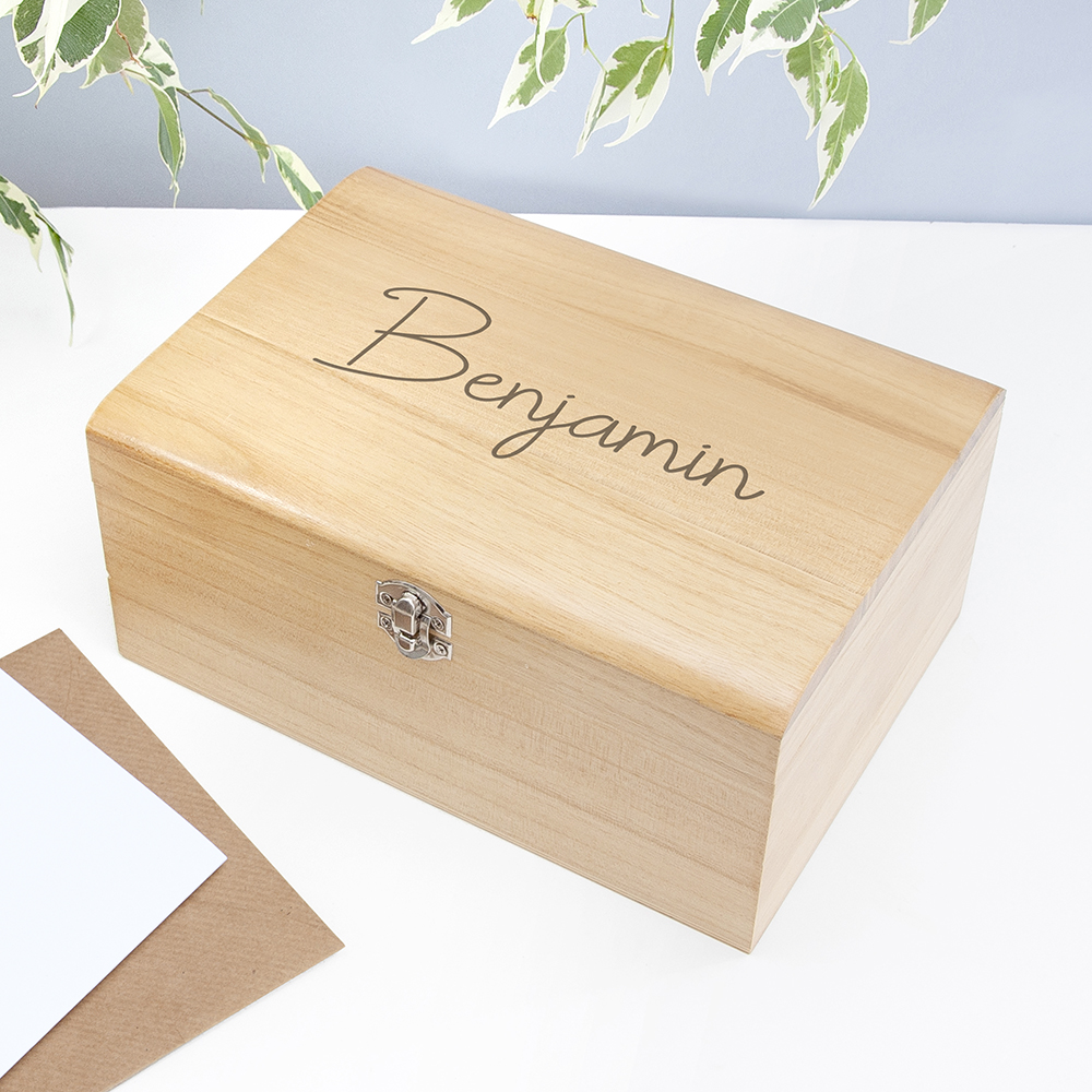 Personalised Kids Engraved Keepsake Chest - Gift Factory