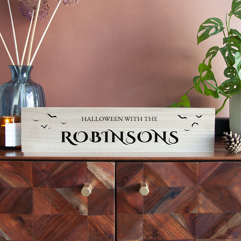 Personalised Halloween with the Family Mantle Sign - Gift Factory